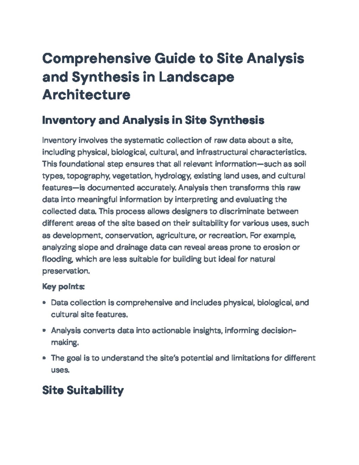 Comprehensive Guide to Site Analysis & Synthesis in Landscape ...