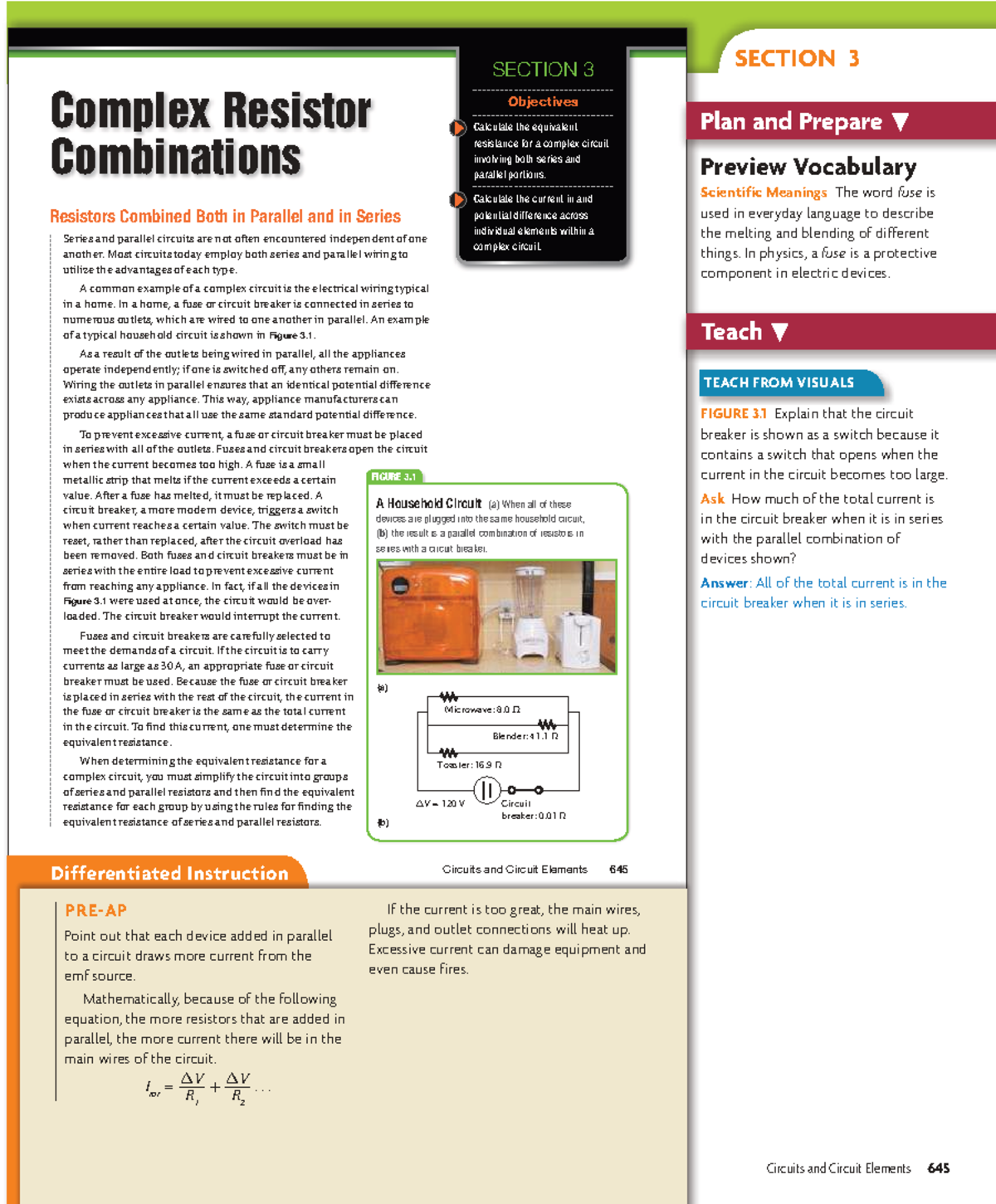 Section 3-Complex resistors combinations - HRW • Holt Physics PH99PE ...