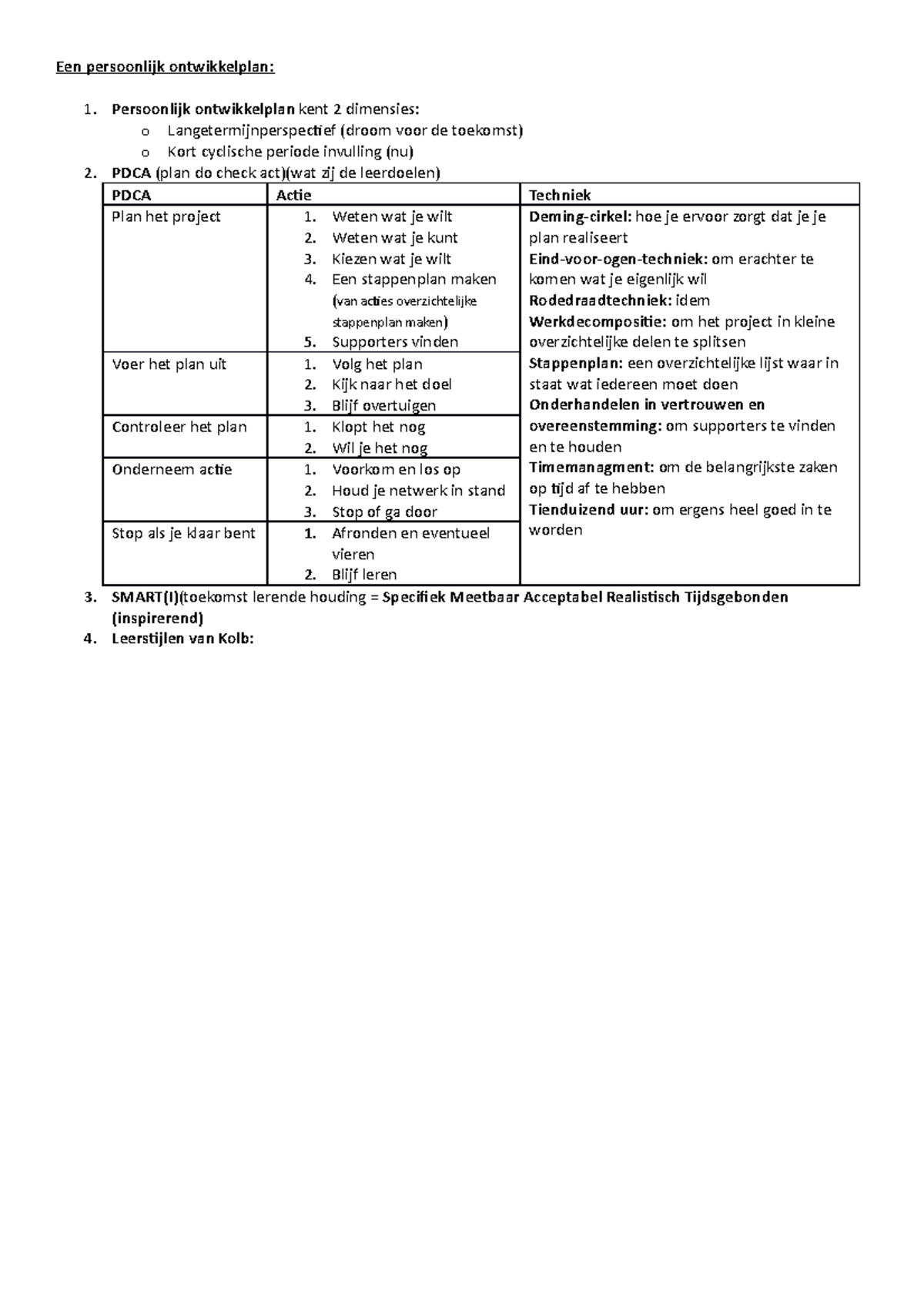 Een persoonlijk ontwikkelplan - Een persoonlijk ontwikkelplan ...
