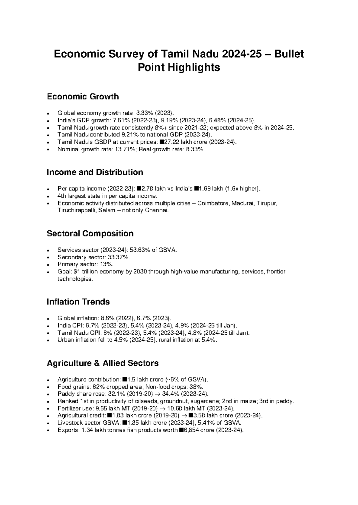 TN Economic Survey 2024-25: Key Highlights & Economic Growth Insights ...