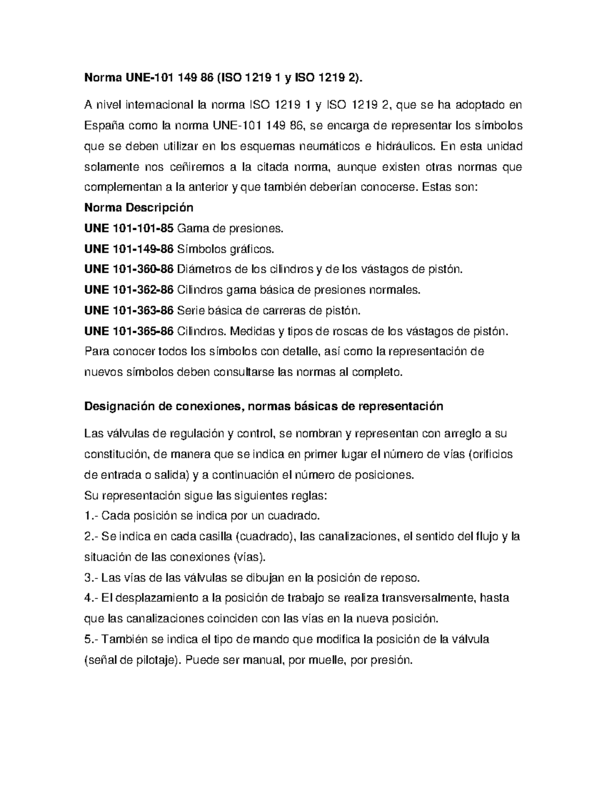 Norma UNE-101 149 86: Símbolos en Esquemas Neumáticos e Hidráulicos ...