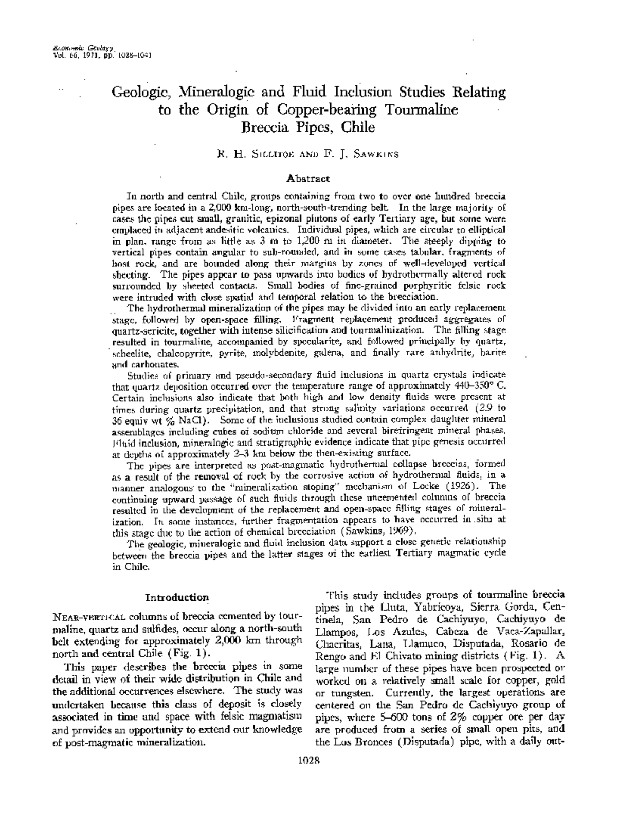 001 Sillitoe - Ore deposits are crustal concentrations of useful ...