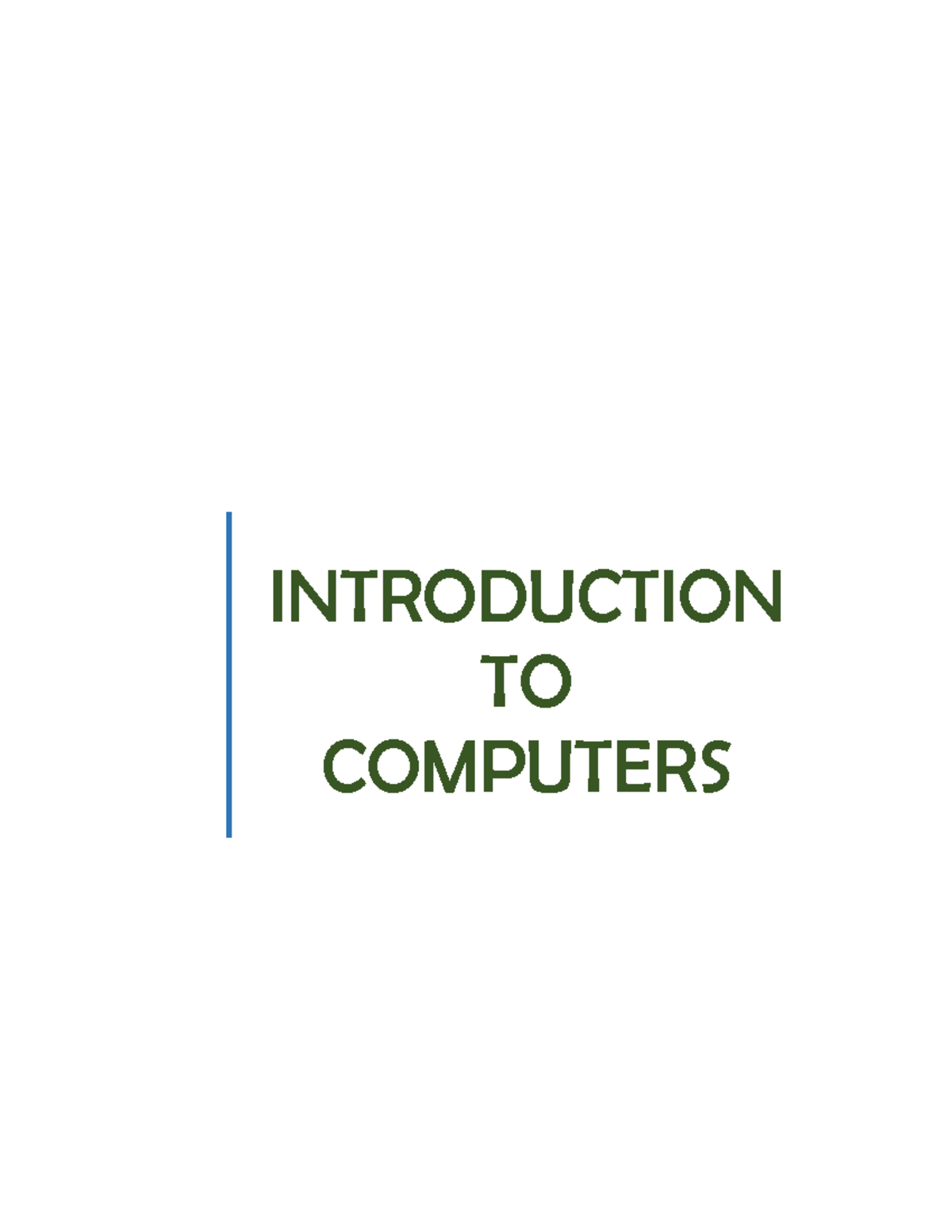 Introduction to Computers: Key Concepts and Functions (CS101) - Studocu