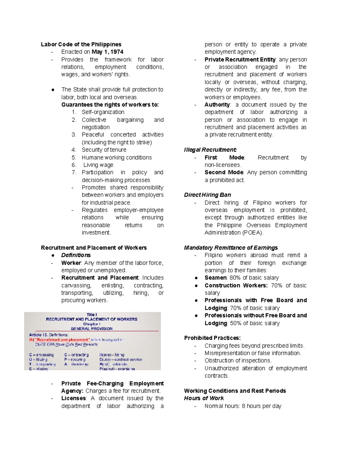 Labor Code of the Philippines: Framework for Labor Relations and Rights ...