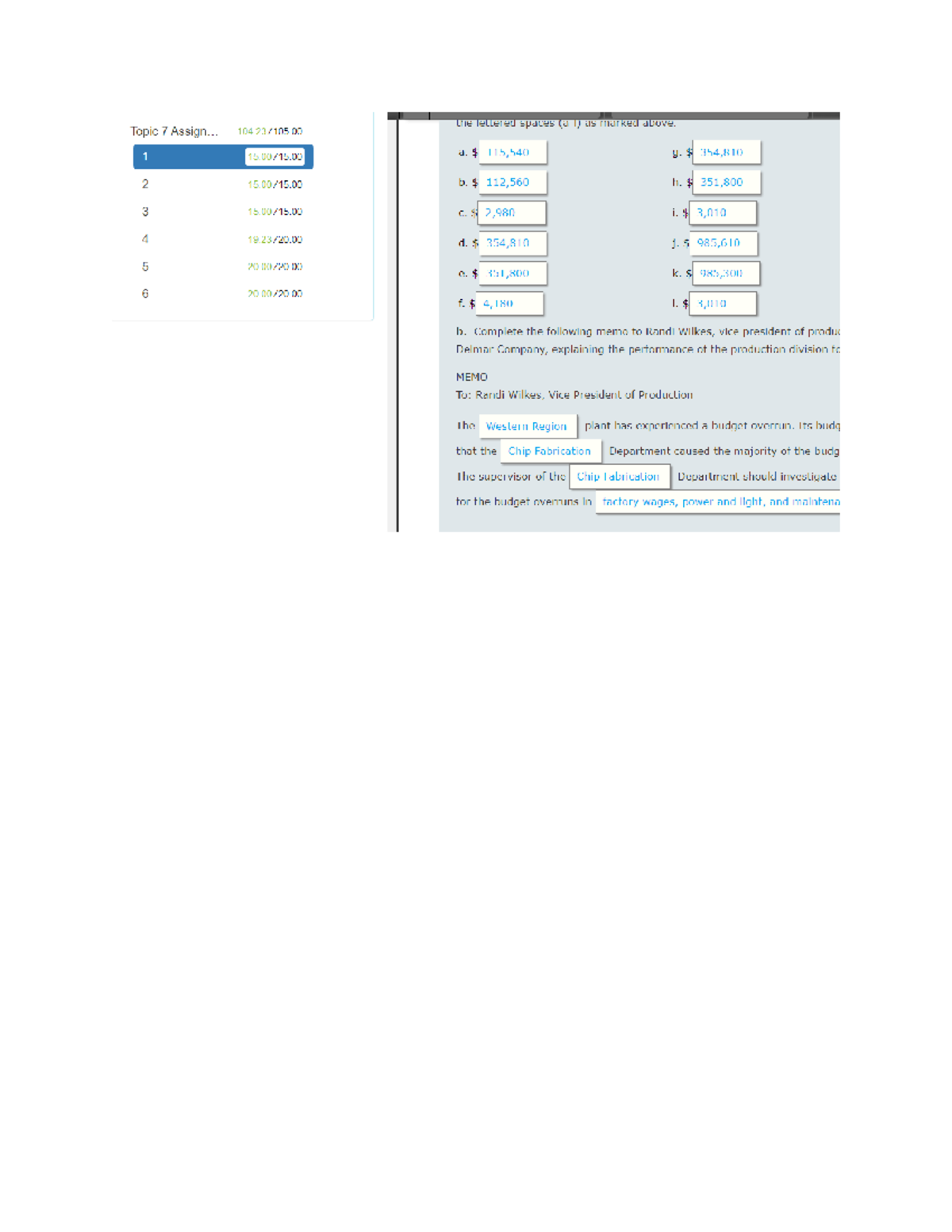 Topic 7 - Homework Assignments and Memo Analysis - Studocu