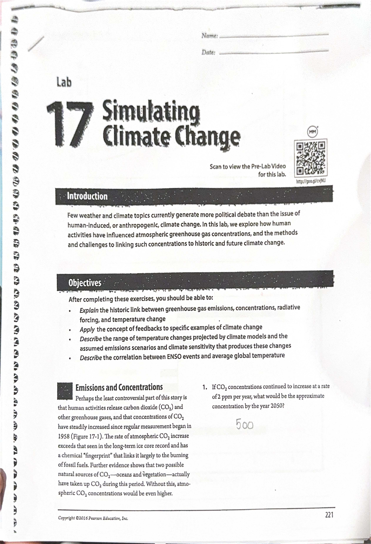 Lab 17 - Climate Change Simulation: Understanding Greenhouse Gases and ...