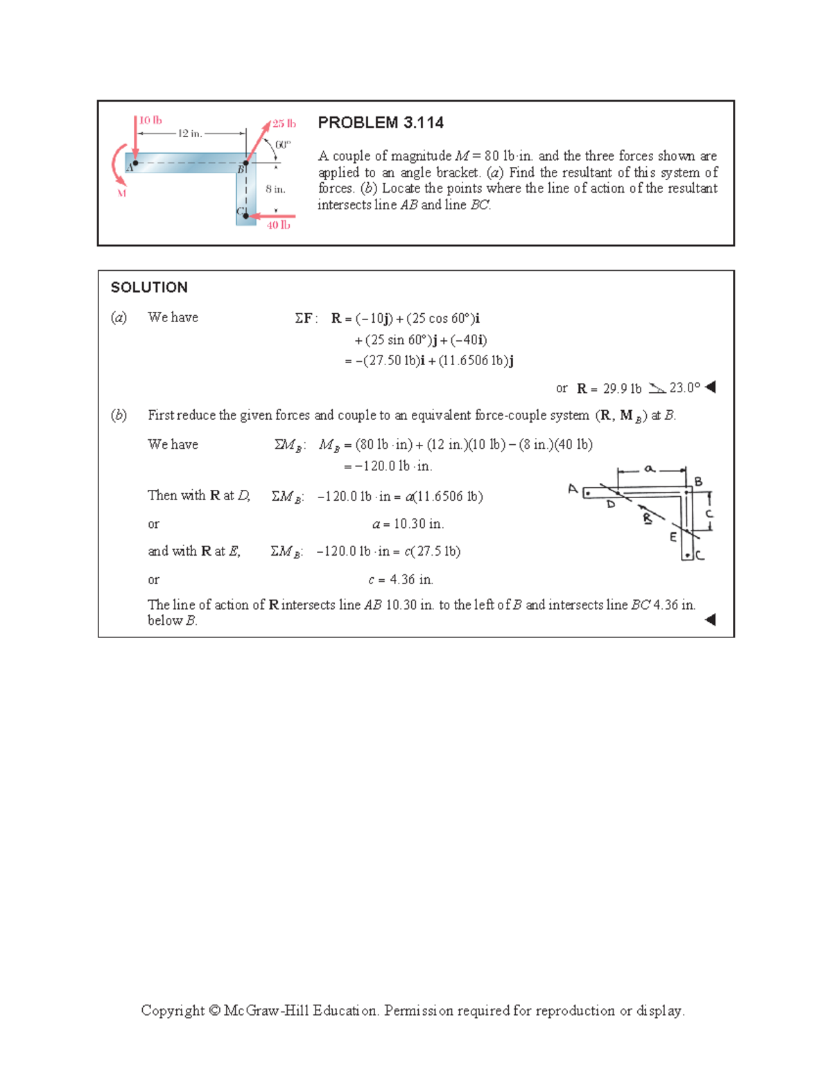 Example 2: Reducing System of Forces - Resultant Calculations - Studocu