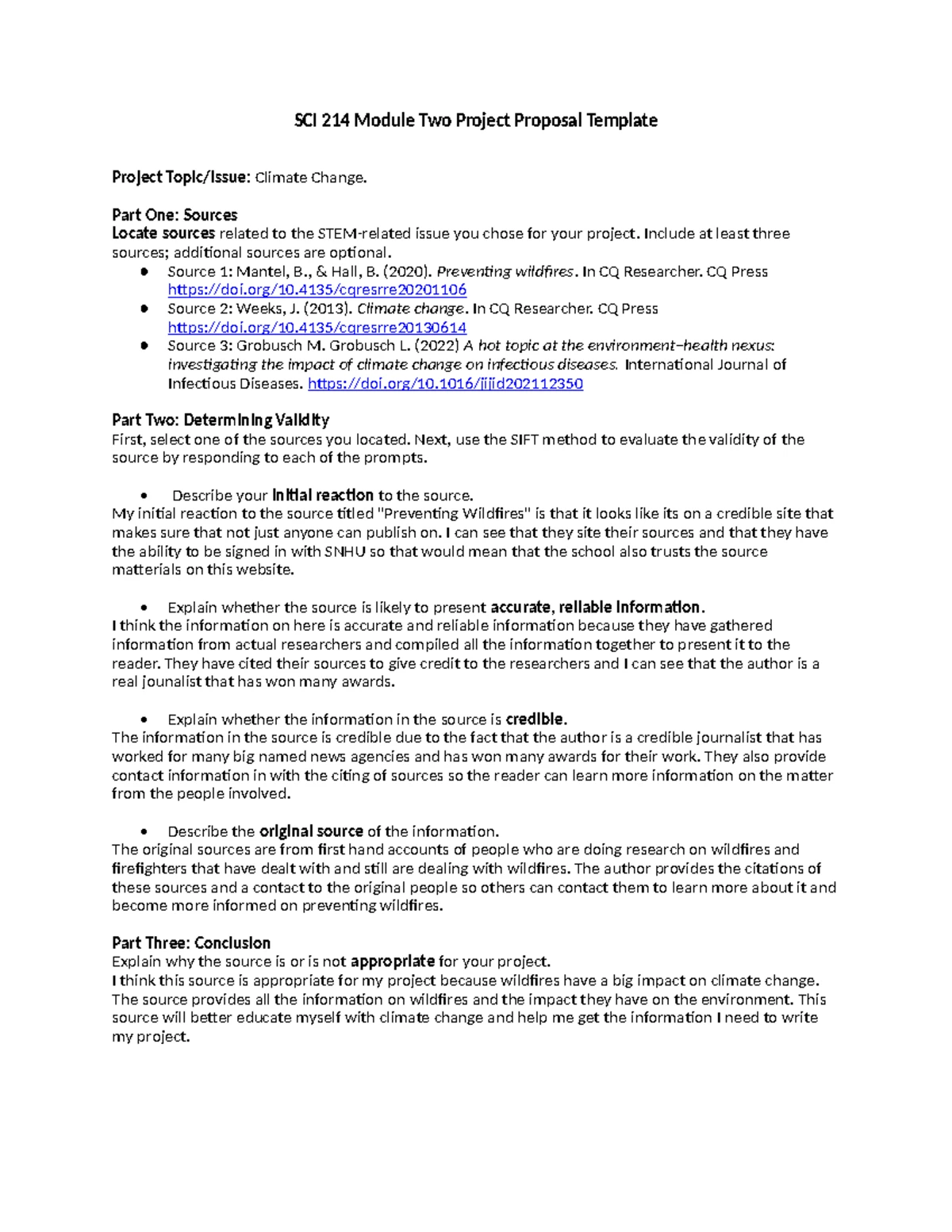 SCI 214 Module Two Project Proposal: Wildfires - Causes & Mitigation ...