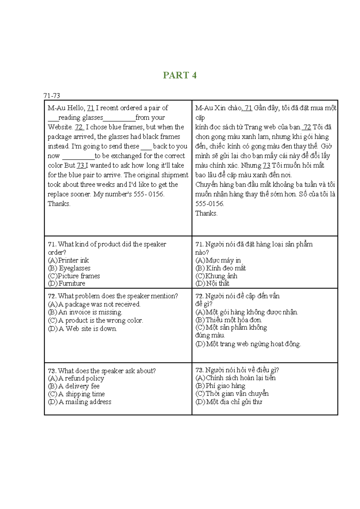 TOEIC Part 4: Exam Preparation with Listening Comprehension Practice ...