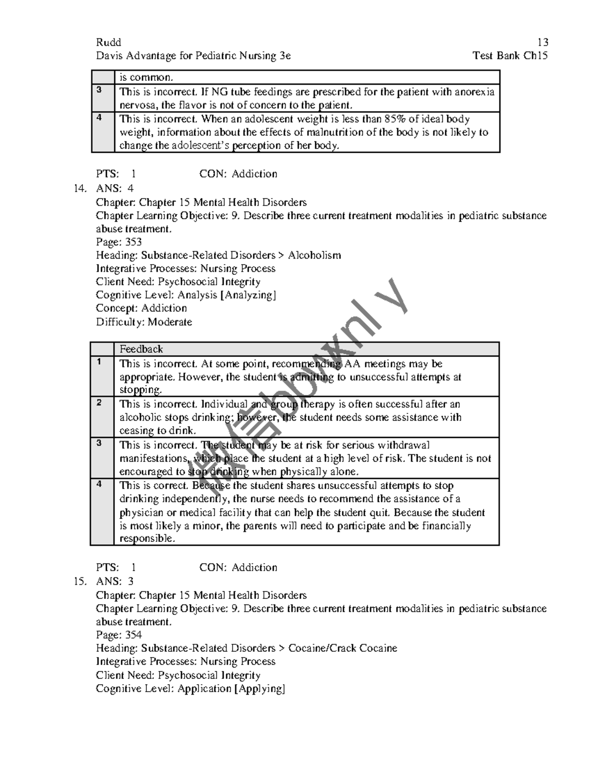 Test bank pediatric nursing critical components of nursing care 3rd ...