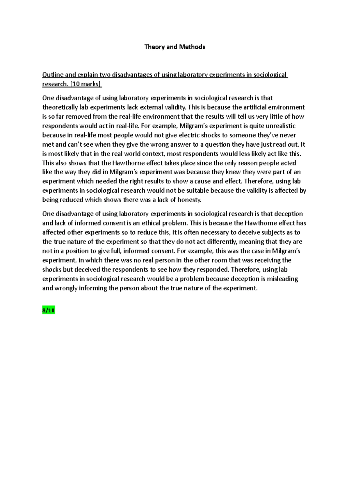 Asch's research into conformity essay - Describe and evaluate Asch’s ...