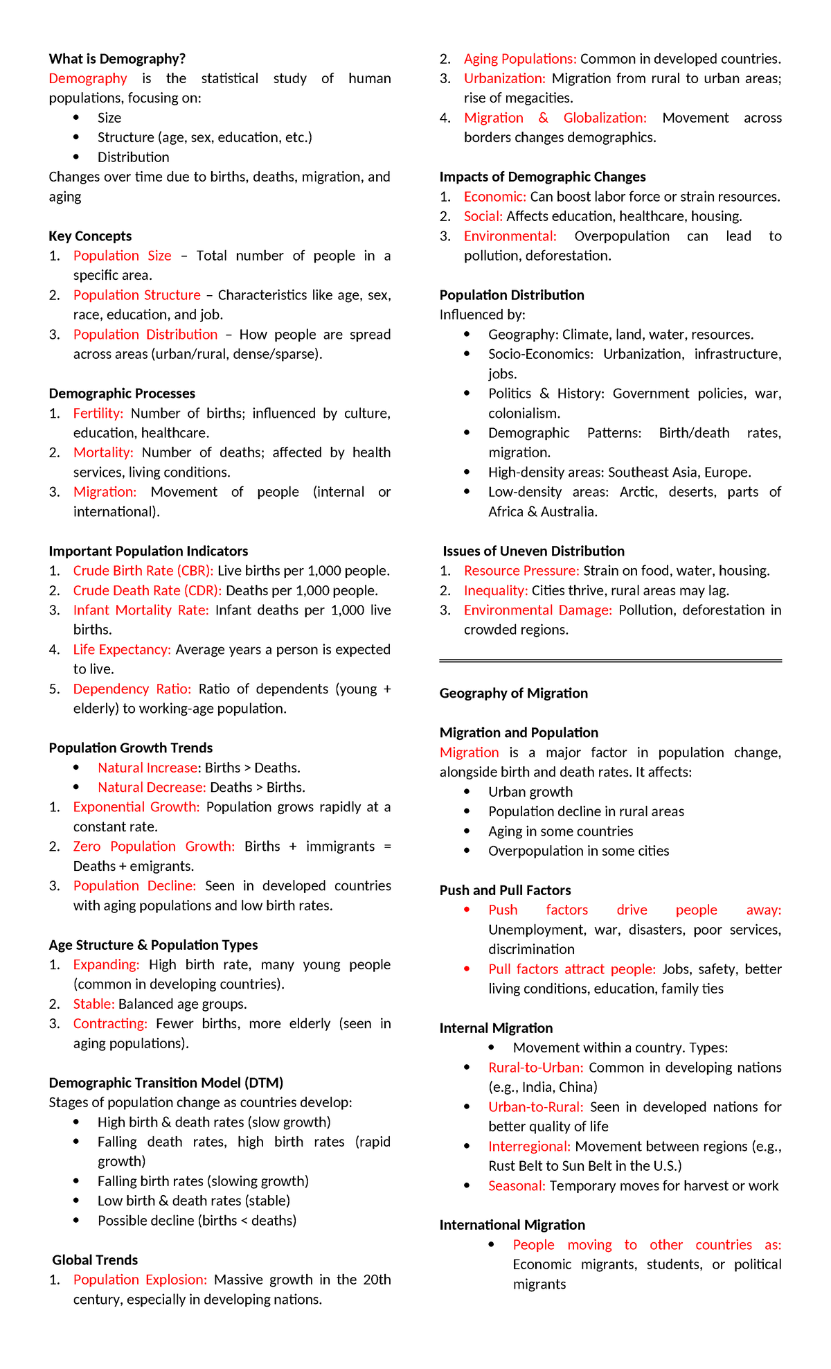 Demography Overview: Key Concepts and Trends in Population Studies ...