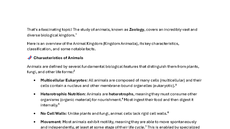 Zoology Overview: Key Features & Classification of Kingdom Animalia ...