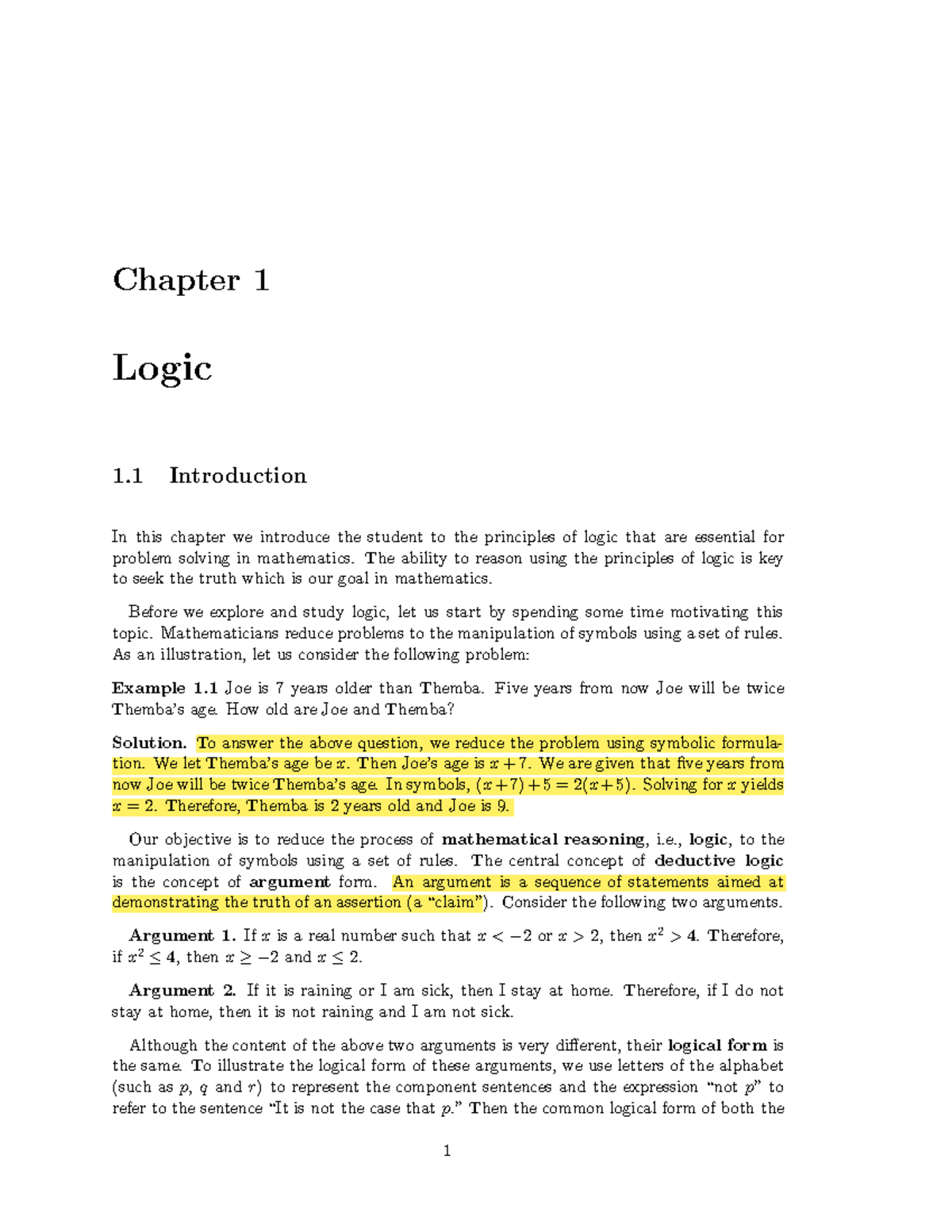 Logic Lecture Notes (Course Code: LOG101) - Comprehensive Overview ...