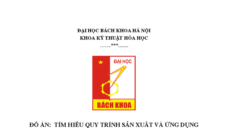 ĐỒ ÁN: TÌM HIỂU QUY TRÌNH SẢN XUẤT BÊ TÔNG CHỊU LỬA - KTHH - Studocu