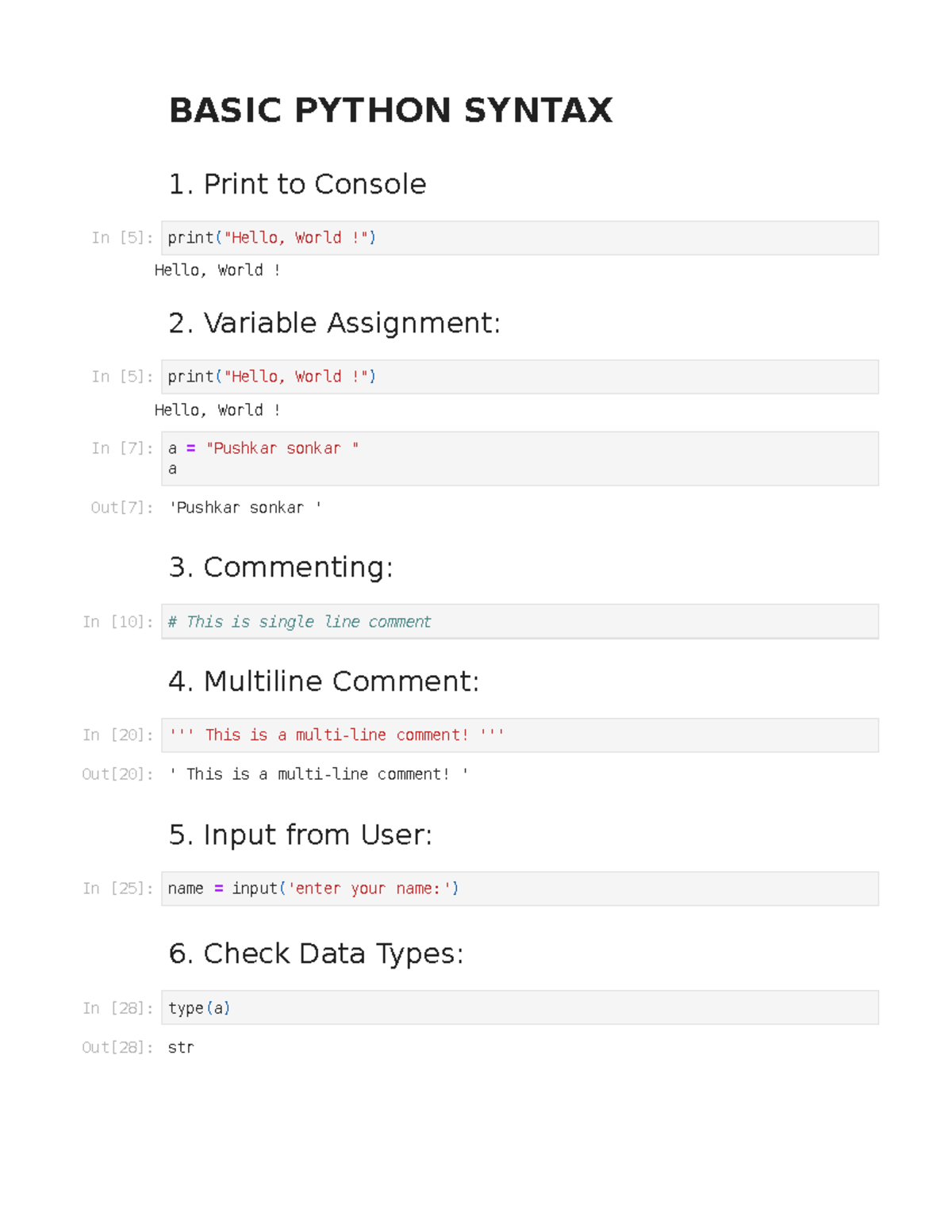 Python Cheatsheet: Basic Syntax, Data Structures, Functions, and ...