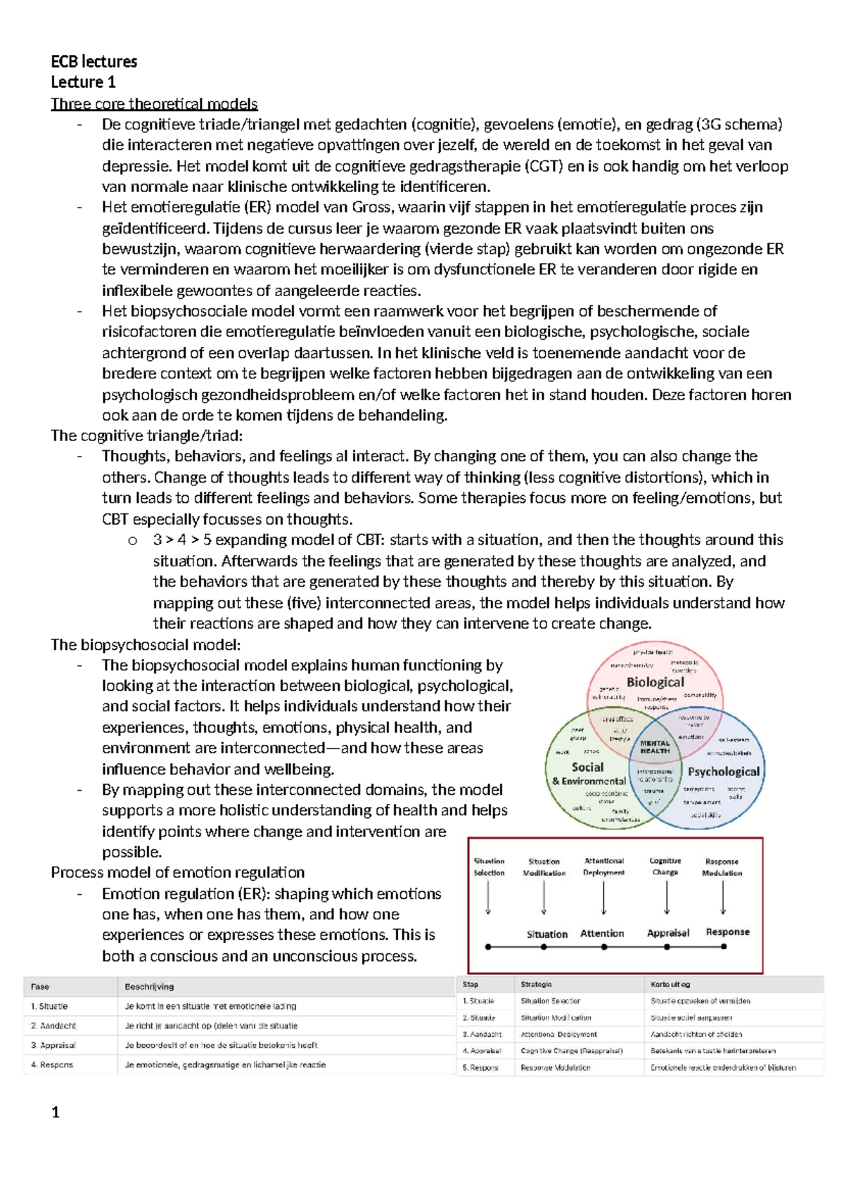 ECB Lectures: Theoretical Models of Emotion Regulation and CBT ...