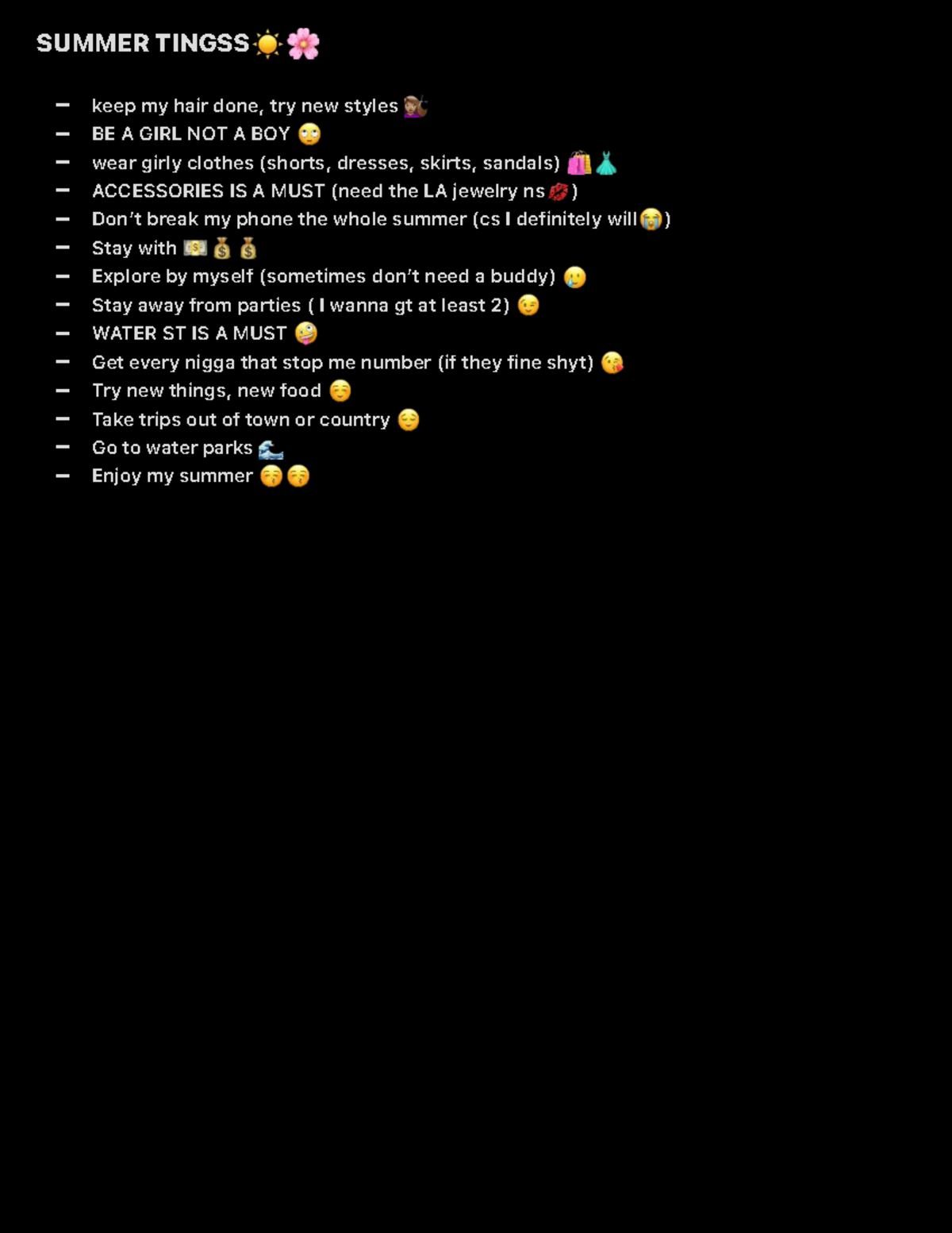 Summer Tingss☀️🌸: A Guide to My Fun Summer Plans - Studocu