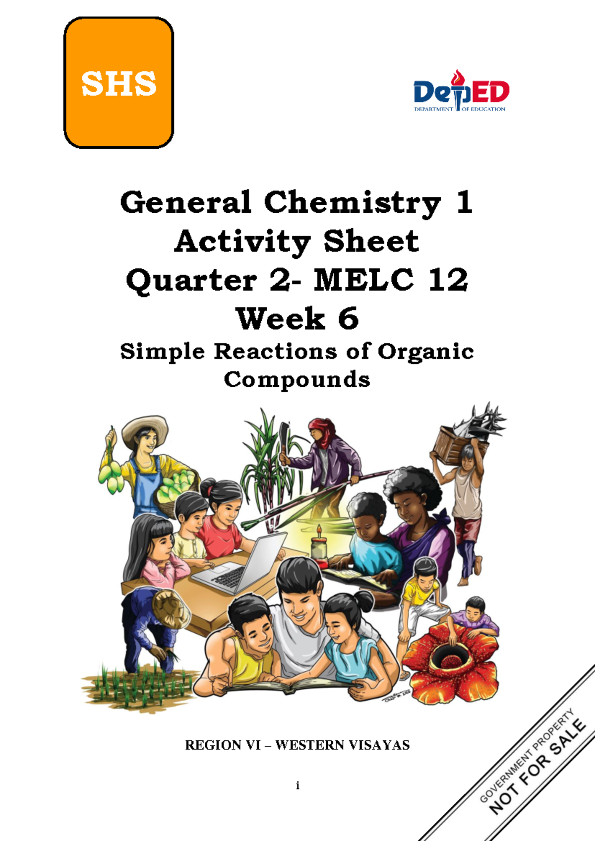 SHS Gen Chem 1 Activity Sheet 12: Simple Reactions of Organic Compounds ...