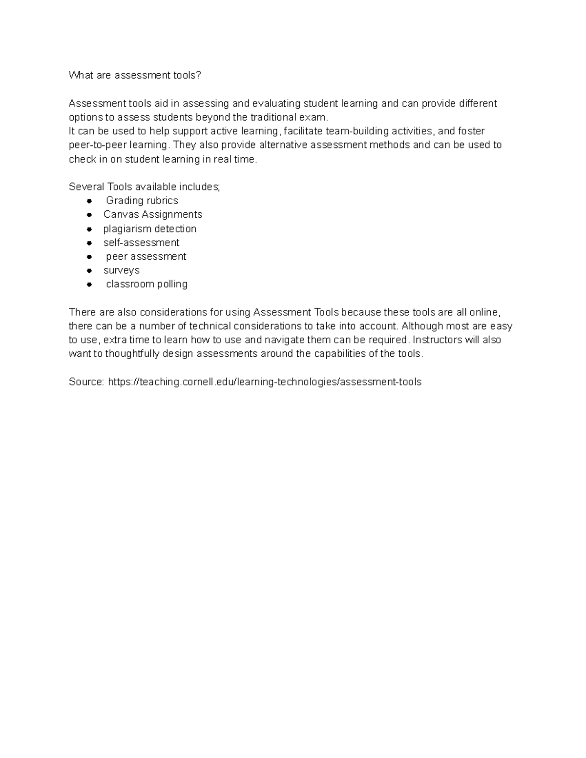 Different Assessment Tools - What are assessment tools? Assessment ...