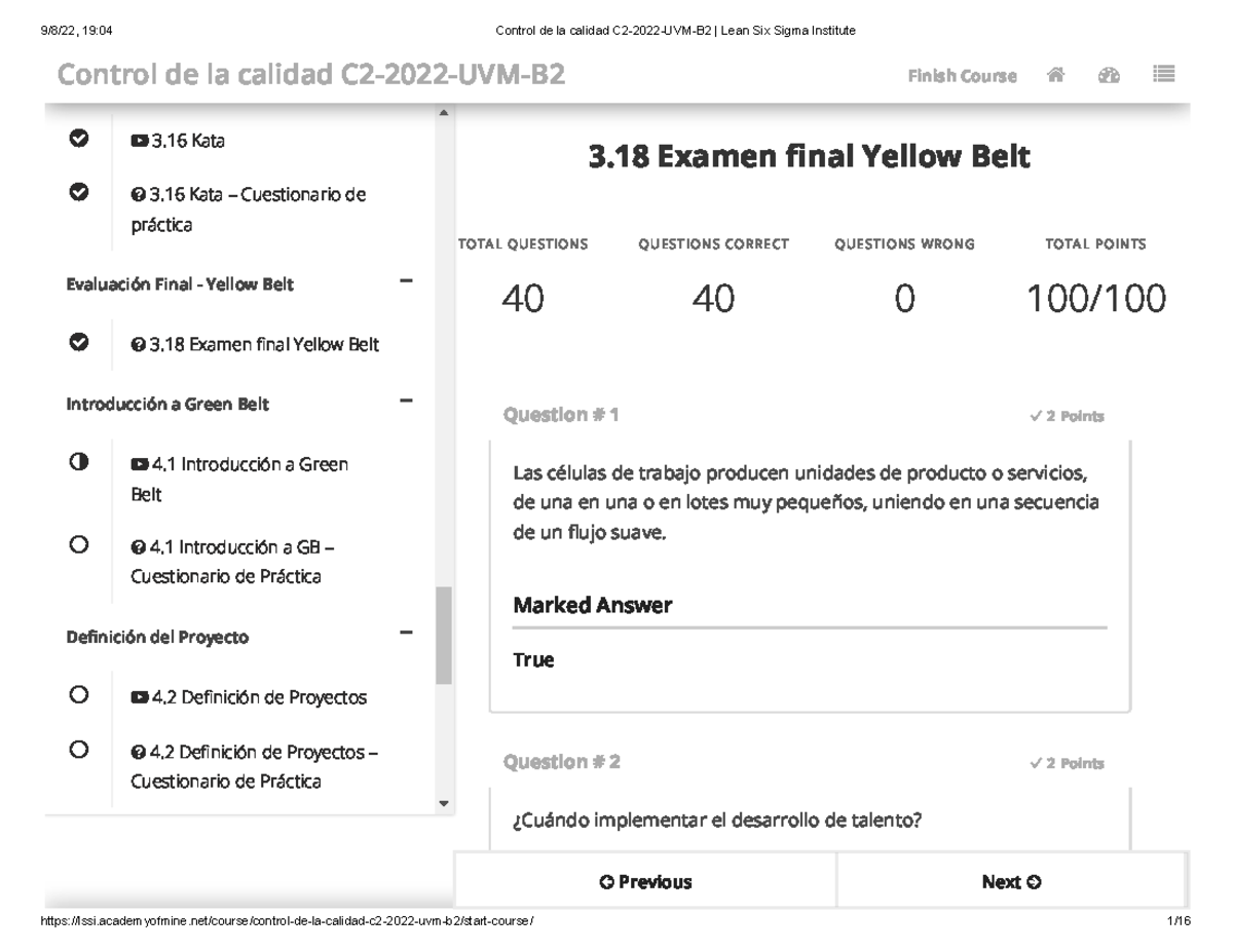 Control de la calidad C2-2022-UVM-B2 Lean Six Sigma Institute - 3 ...