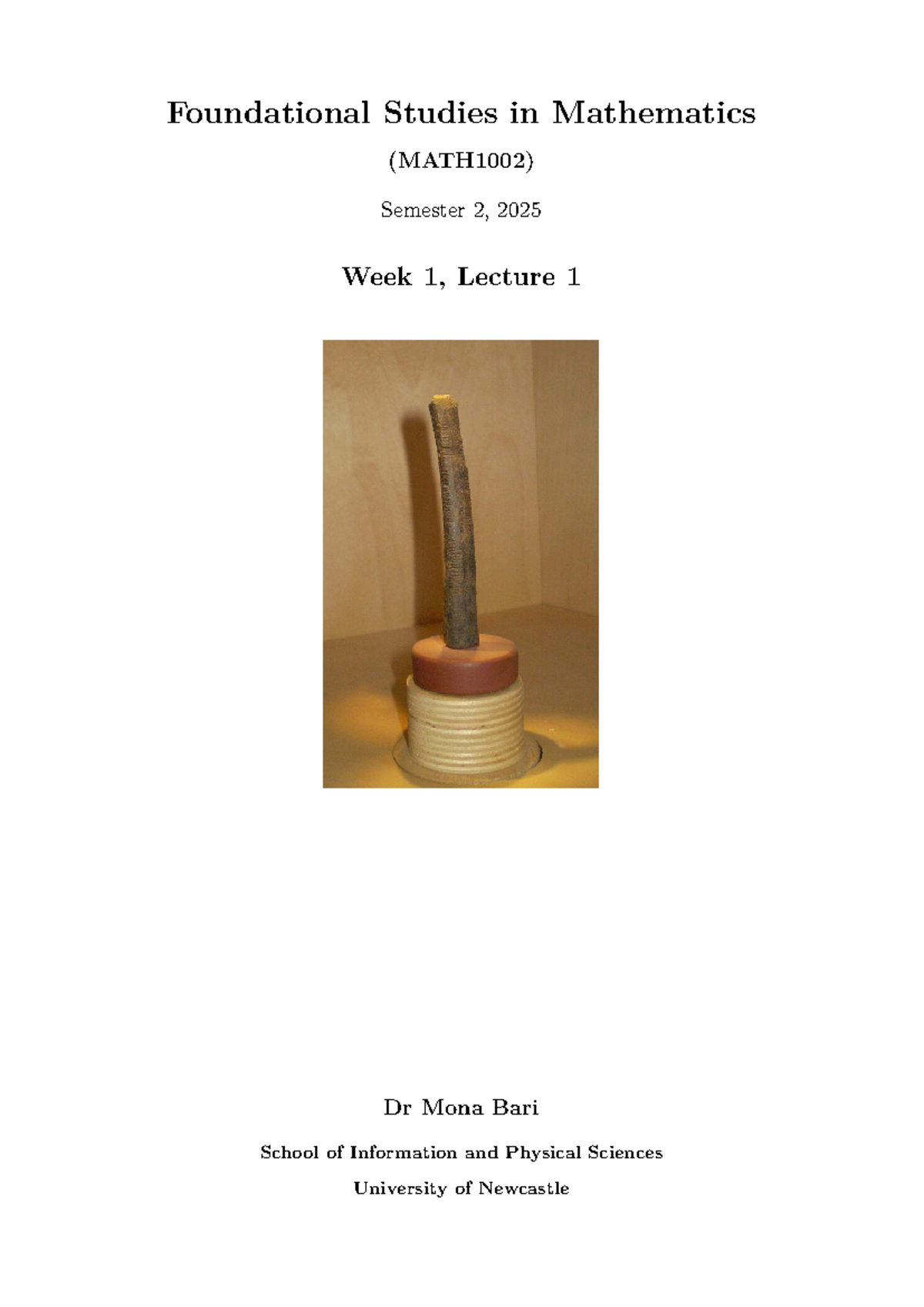 MATH1002 Week 1 Lecture: Introduction to Arithmetic - Studocu