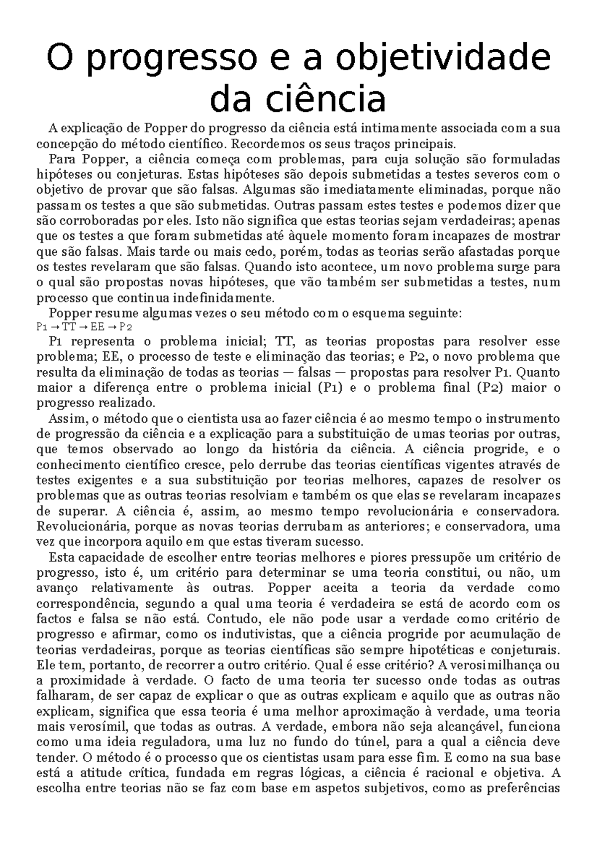 O progresso e a objetividade da ciência - O progresso e a objetividade ...