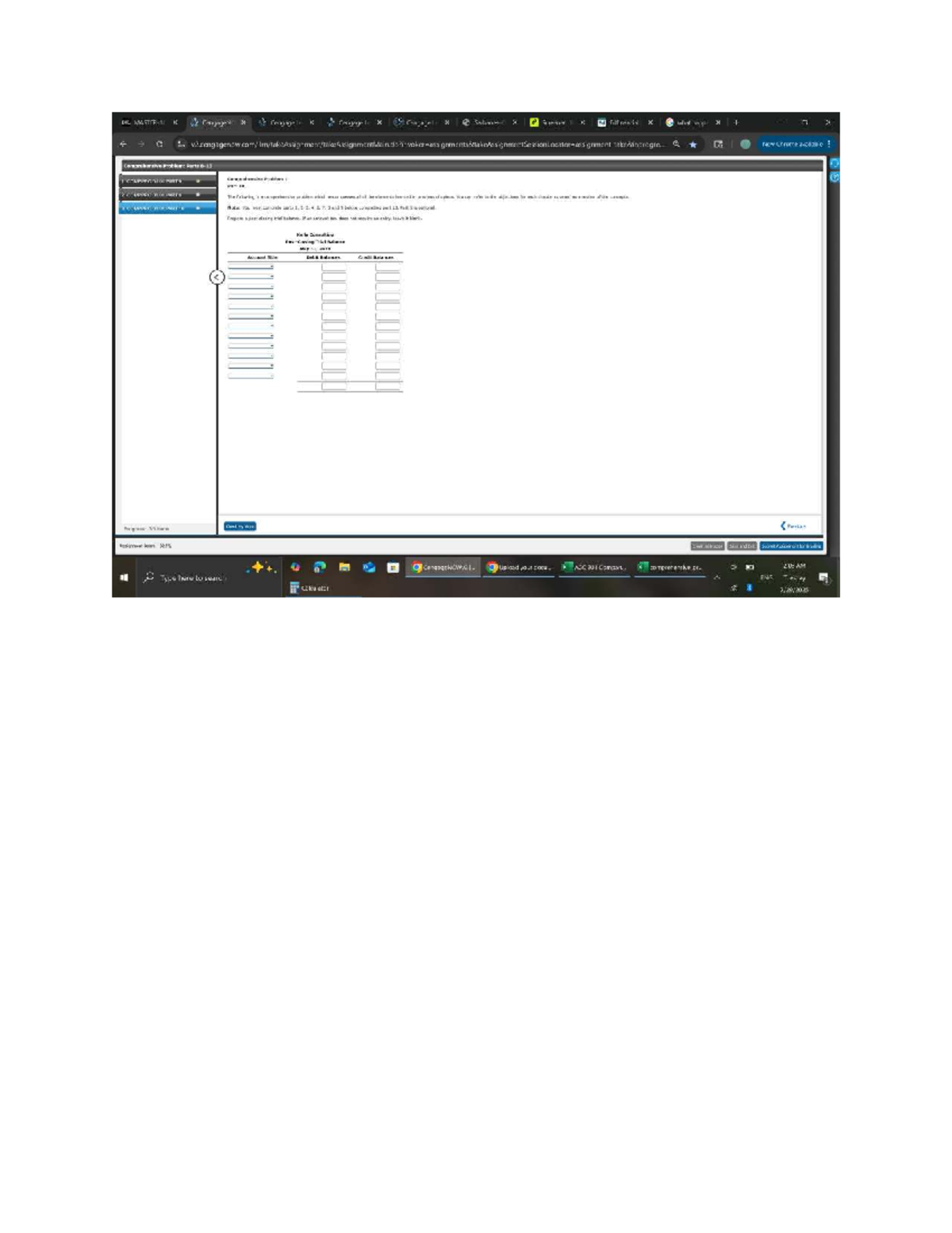 ACC 201 Comprehensive Problem 1: Trial Balance Preparation - Studocu