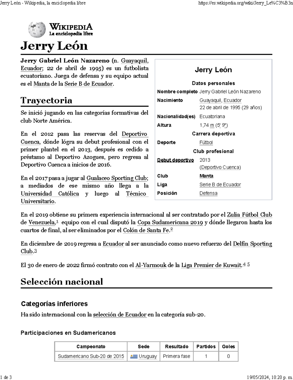 Jerry León historia - investigacion - Jerry León Datos personales ...