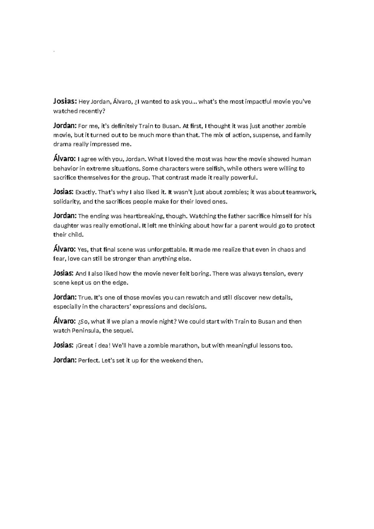 Guion Semana 5: Análisis de "Train to Busan" y su Impacto - Studocu