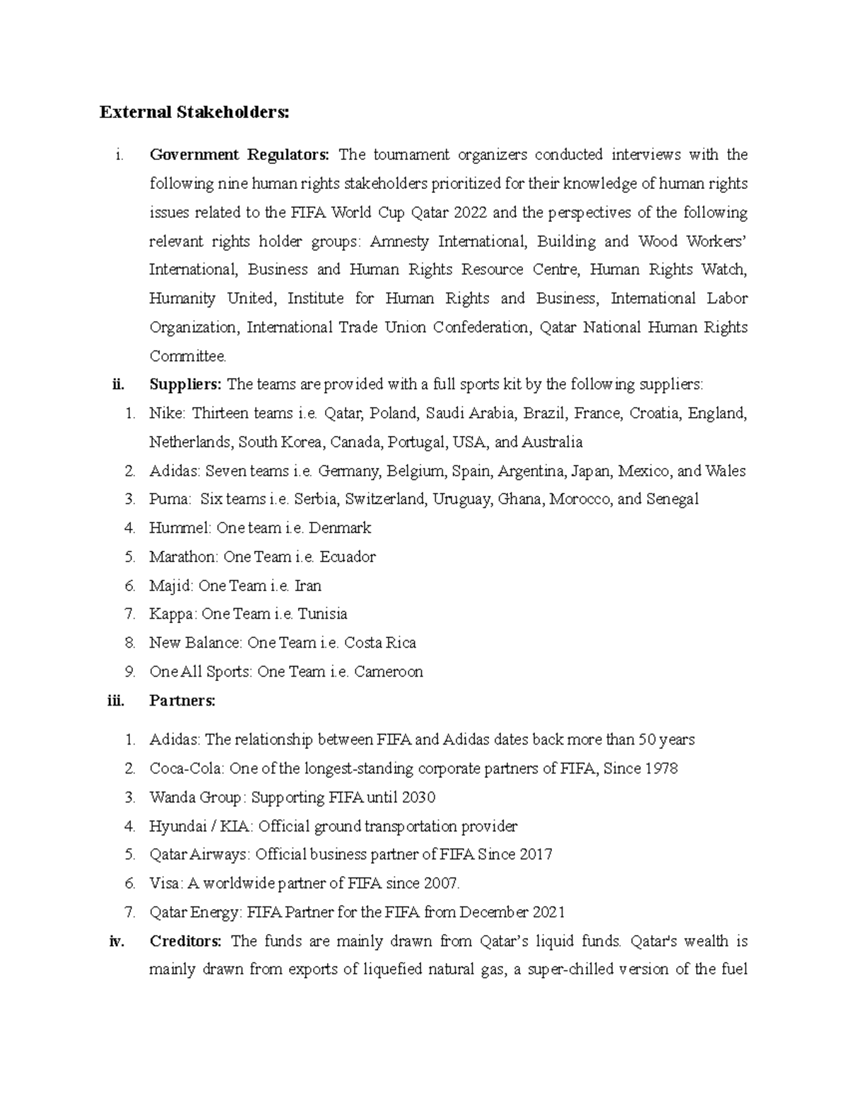 Qatar World Cup 2022: Key Stakeholders Overview and Impact Analysis ...