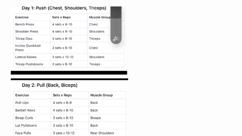 Workout Plan: Day 1-6 (Chest, Back, Legs, Shoulders) - Notes 240606 ...