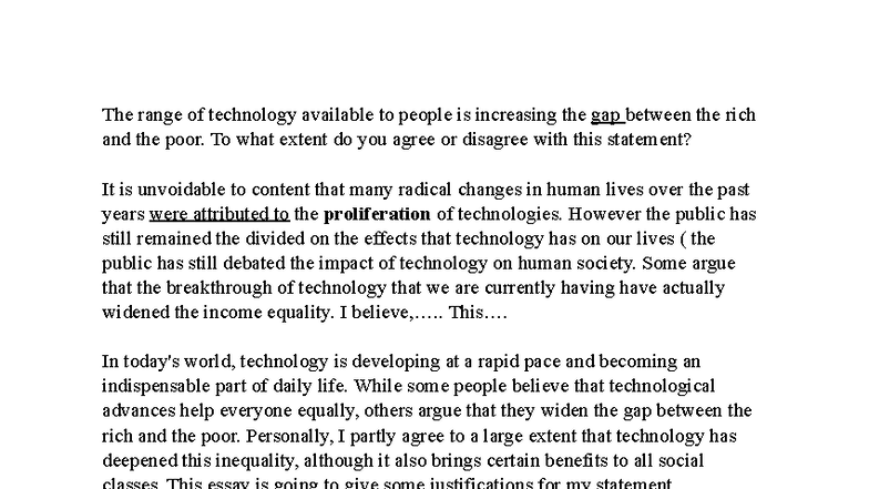 Writing Task 2: Technology's Role in Wealth Inequality - DACSDCSDC ...