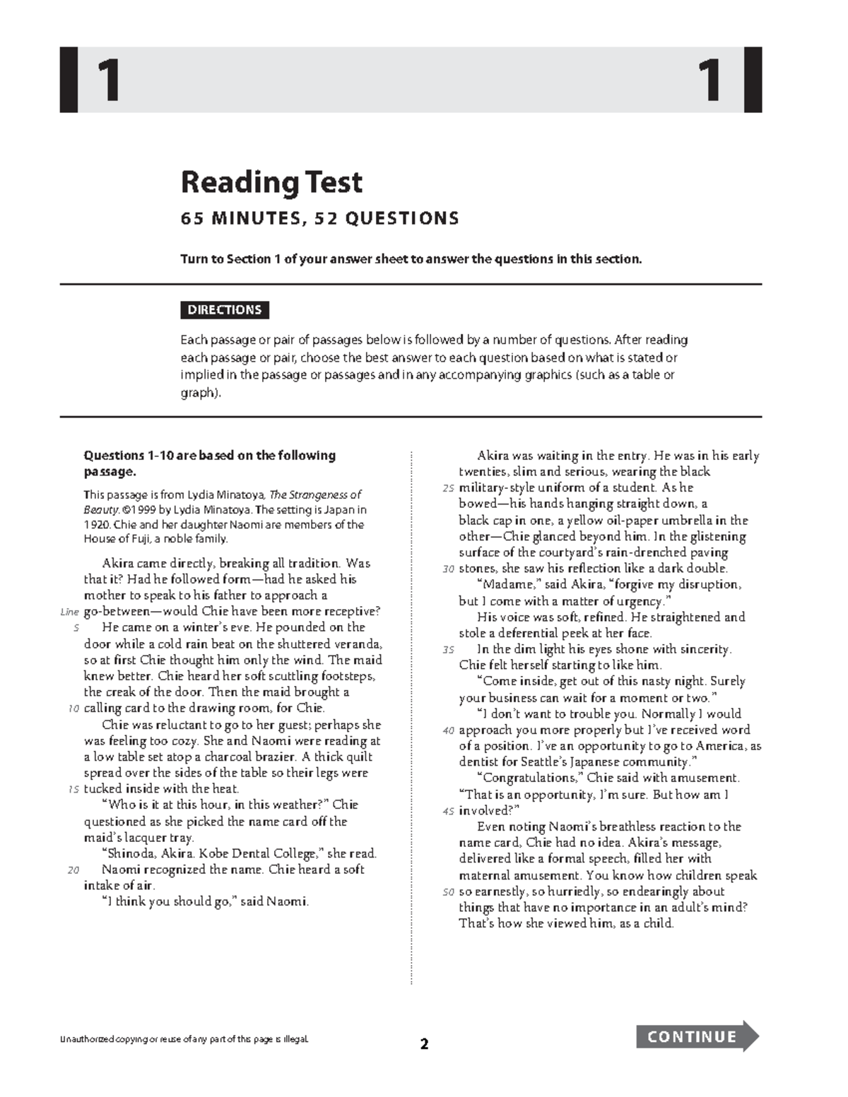P01 Reading Test: Passage Analysis & Comprehension Questions - Studocu
