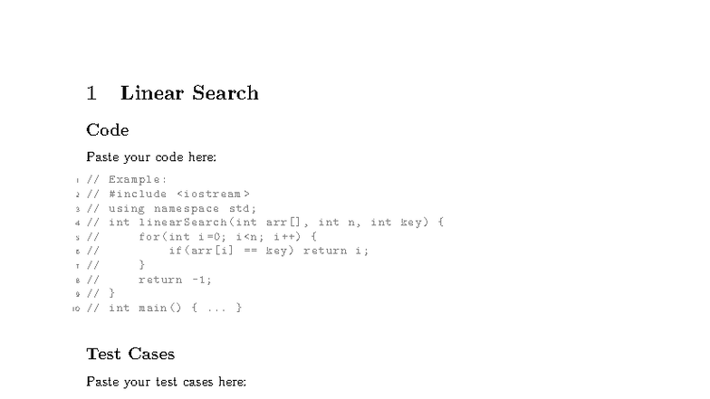 DAA Practical File: Linear & Binary Search, Max Sum Subseq, Selection Sort - Studocu