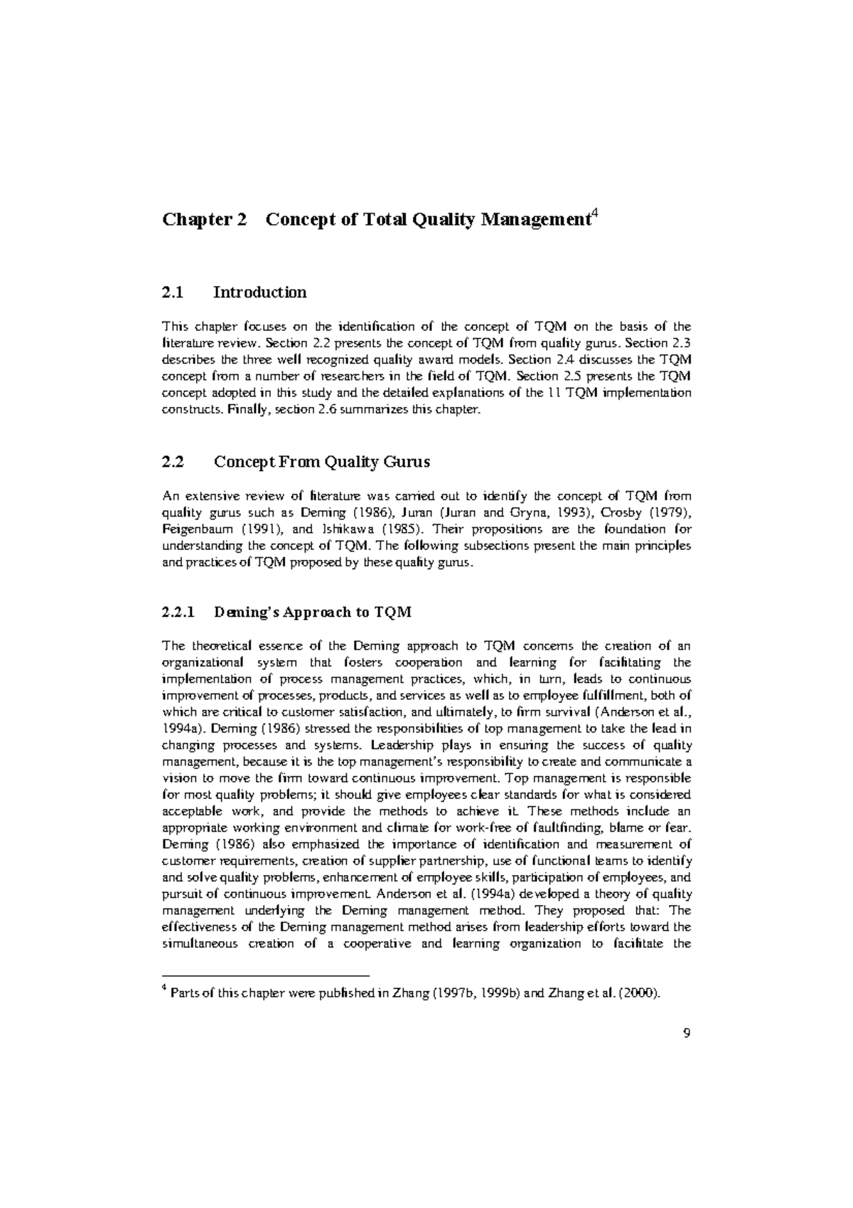 C2 - Chapter 2 Overview of Total Quality Management Concepts - Studocu