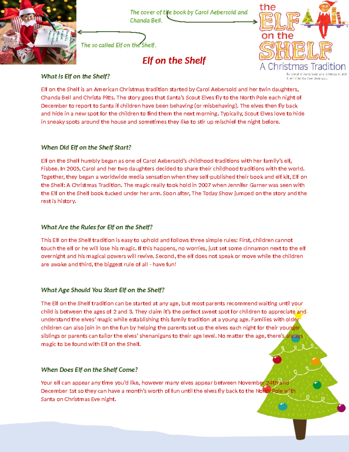 Elf on the Shelf - a project about common christmas tradition - The so ...