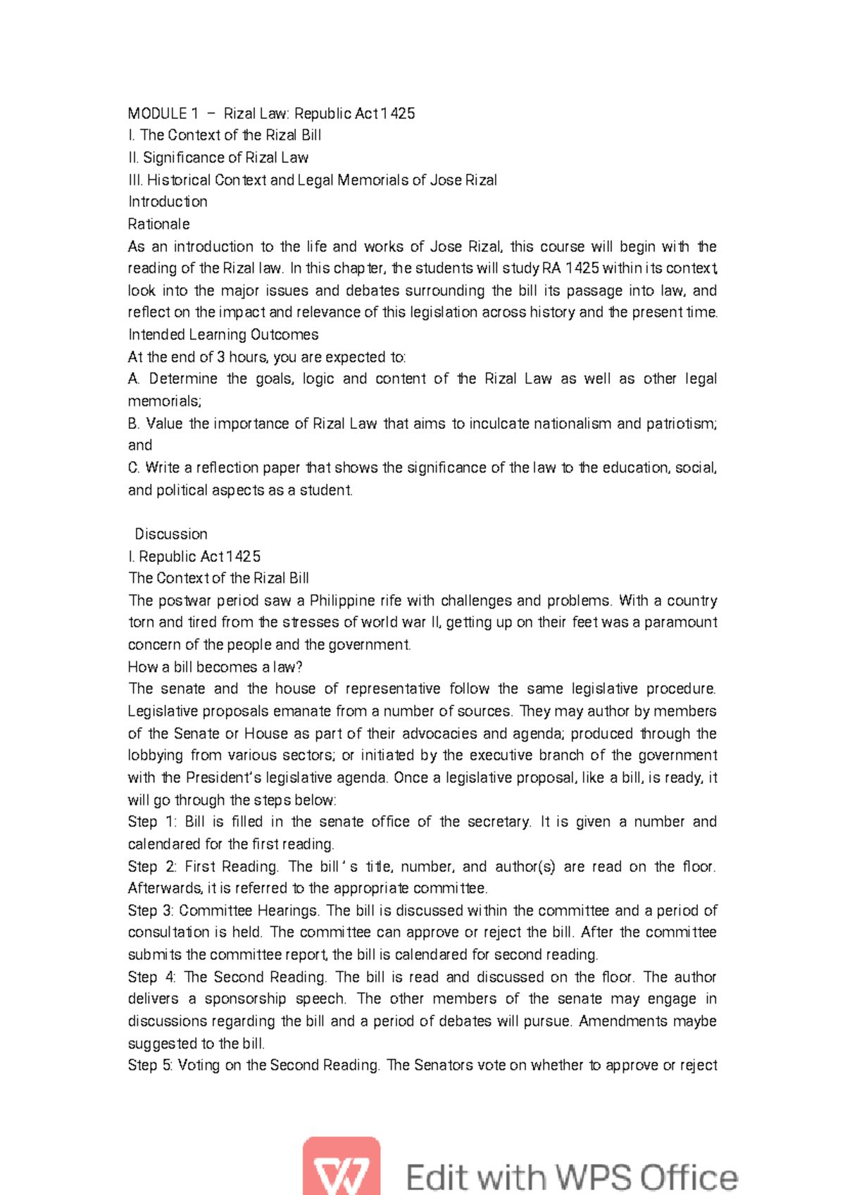 Rizal Law and Republic Act 1425: A Historical Context and Significance ...