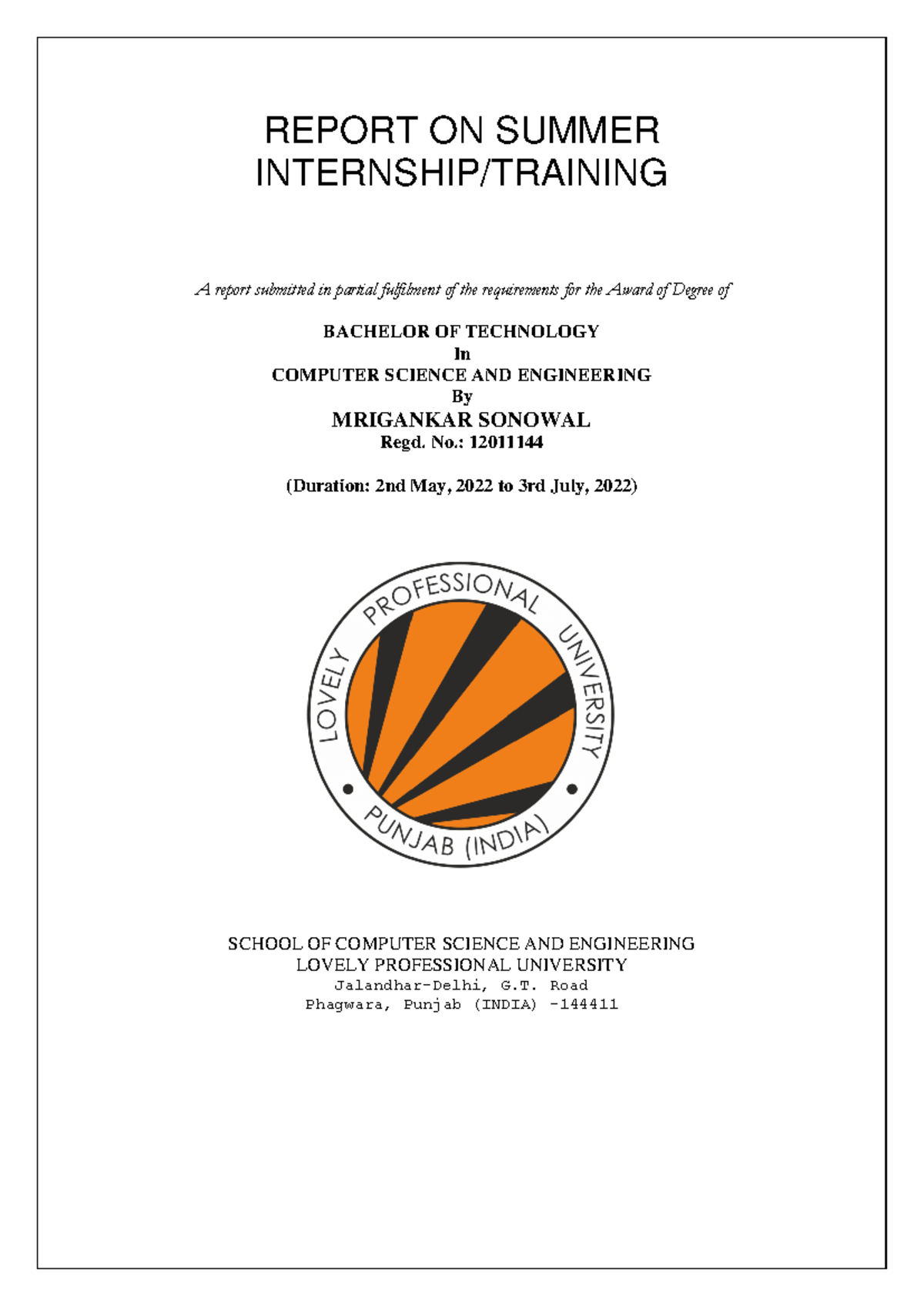 MS12011 Summer Internship Report on Flutter Development - Studocu