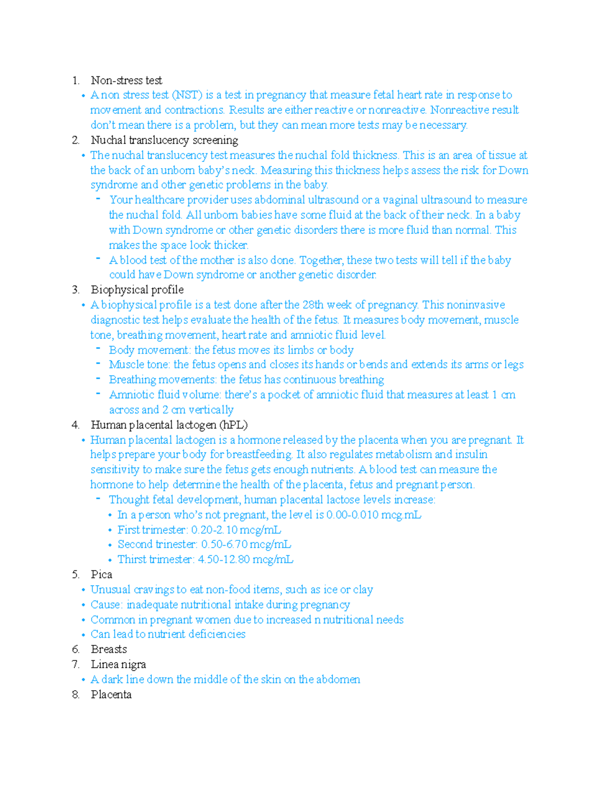 OB QUIZ 1: Understanding Essential Pregnancy Tests and Terminology ...