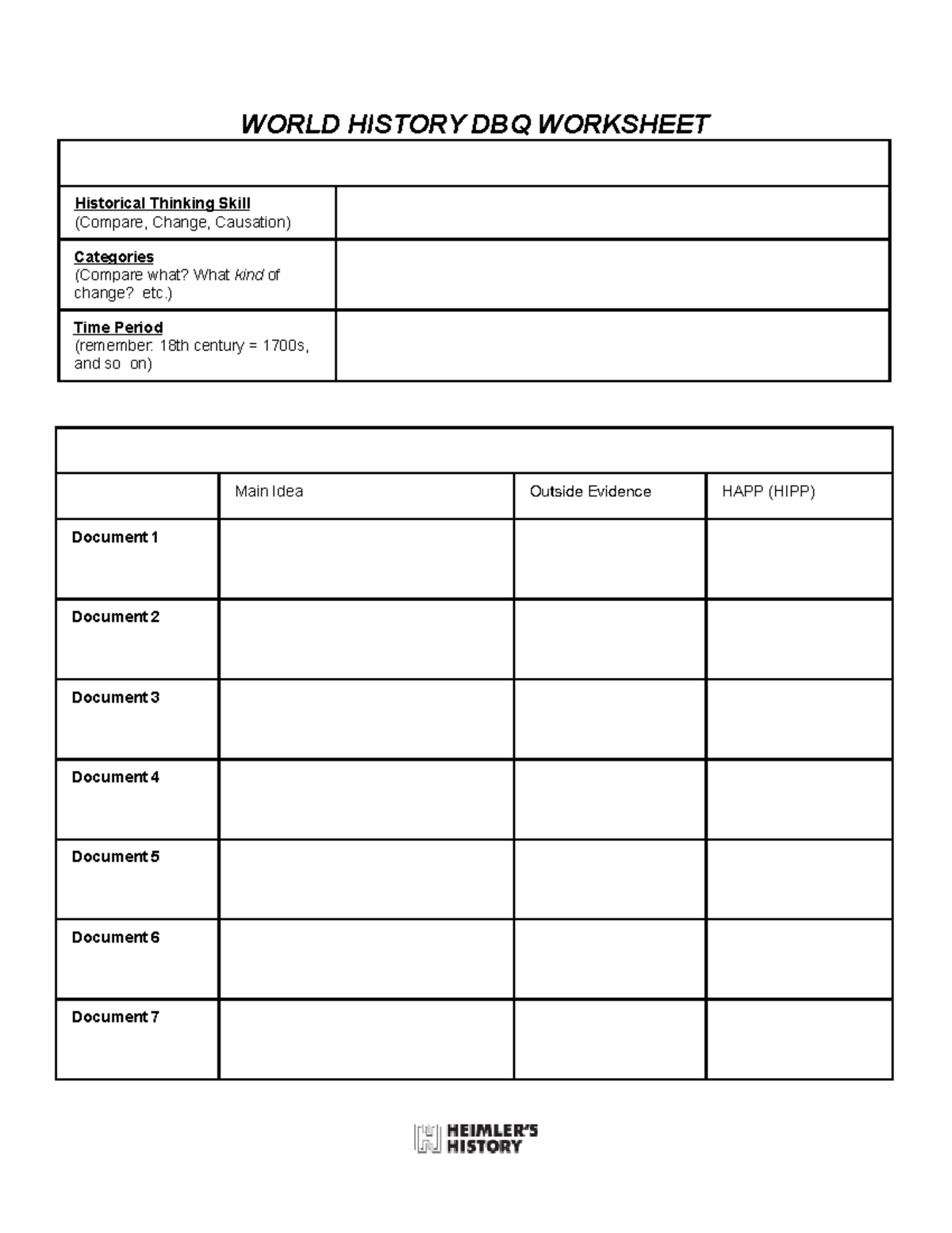 WH DBQ Worksheet - Heimler's History - WORLD HISTORY DBQ WORKSHEET ...