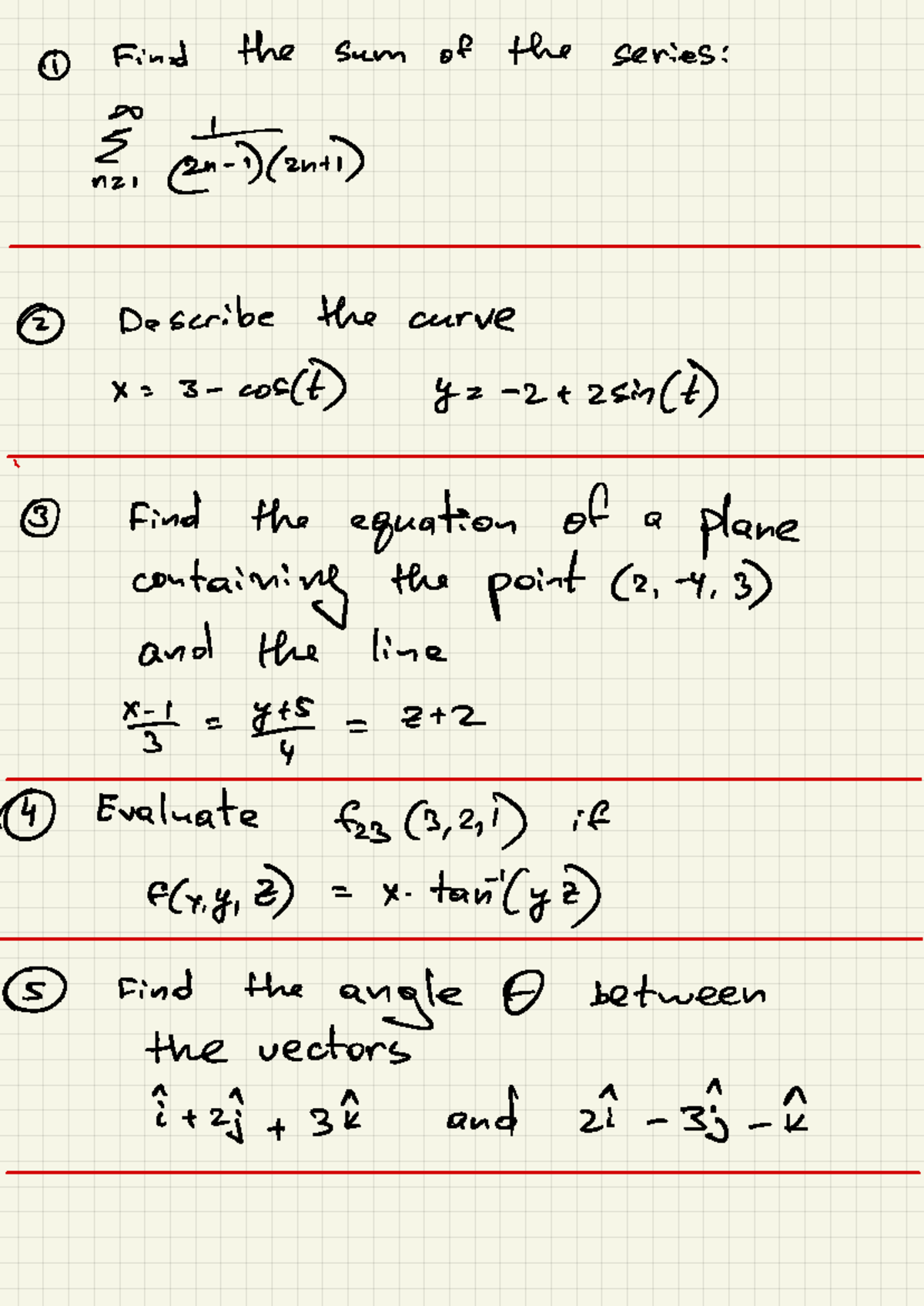 Final Exam Review 2022: Advanced Calculus Problems and Concepts - Studocu