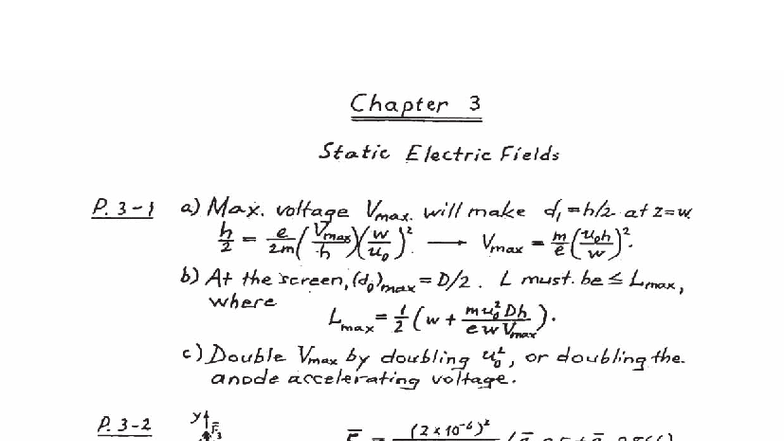 Chapter 3 Solutions: Static Electric Fields - David K. Cheng FEE 476 ...