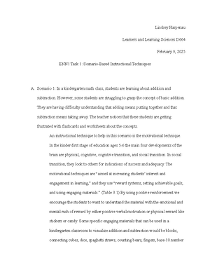 D664 task 1 learners and learning science - Carli Reno Learners and ...