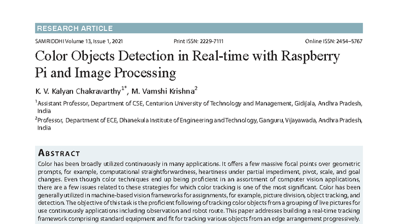 Color Object Detection Using Raspberry Pi and Image Processing ...