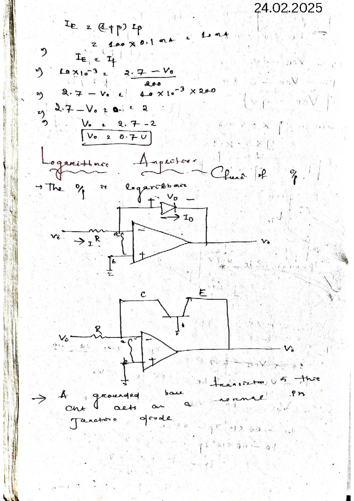 Logarithmic Amplifier Analysis for IE 2 (11P) - Studocu
