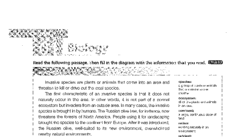 Reading Chapter 1: Invasive Species and Art Nouveau Analysis - Studocu