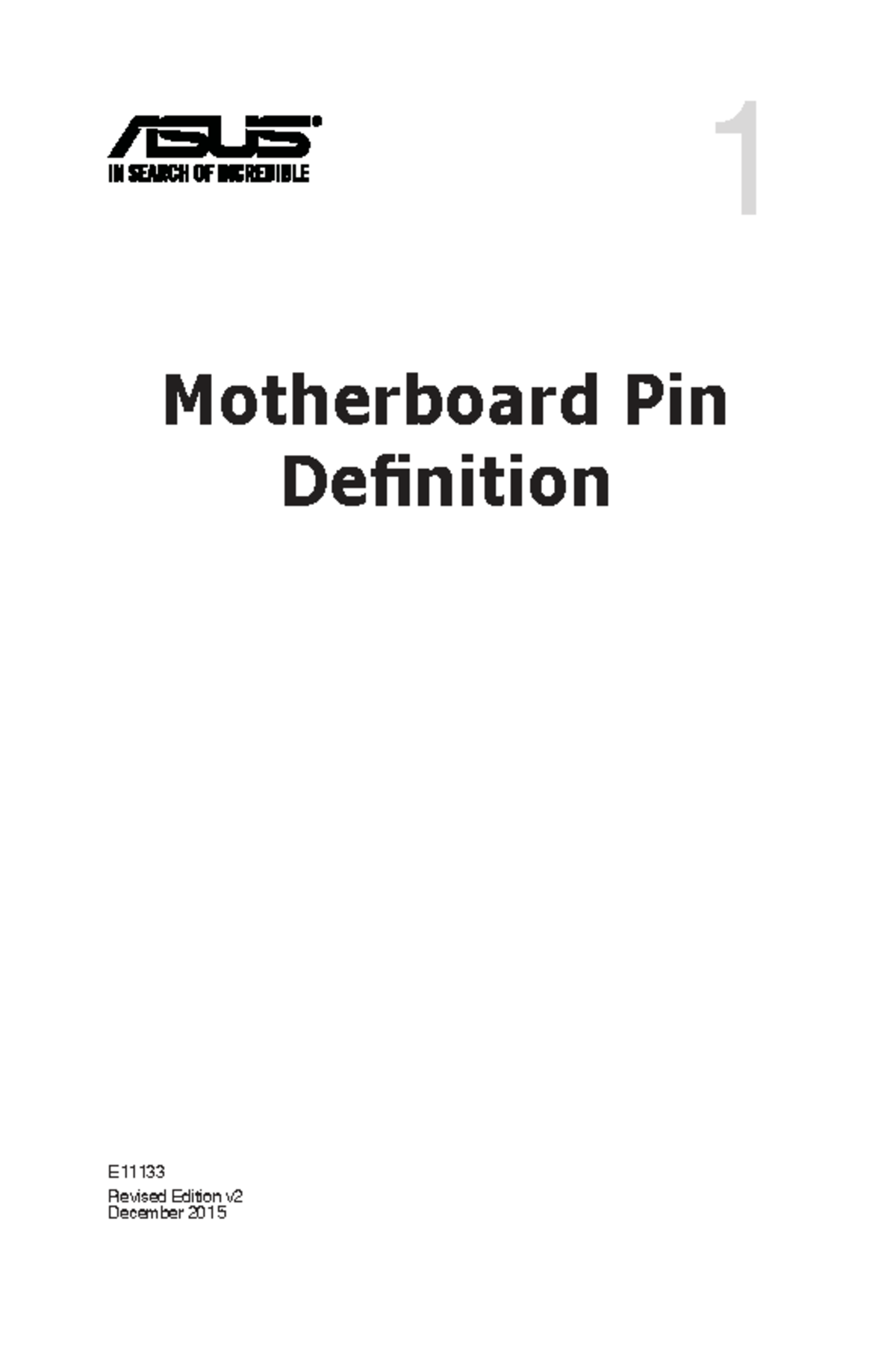 Motherboard Pin Definition Manual v2 - Detailed Guide - Studocu