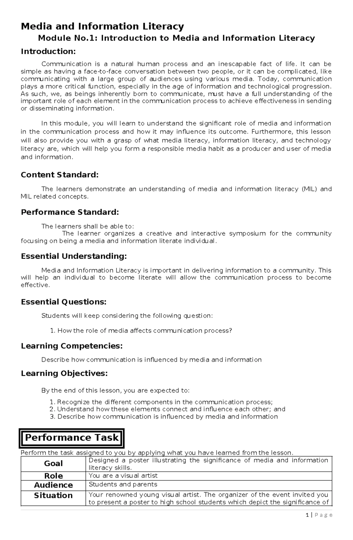 MIL Module 1: The Evolution of Media from Traditional to New - Studocu