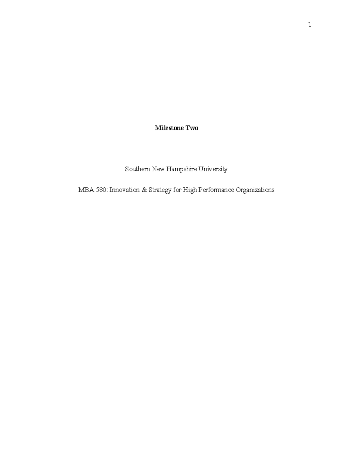 MBA 580 Milestone Two: Competitor Analysis & Market Insights - Studocu